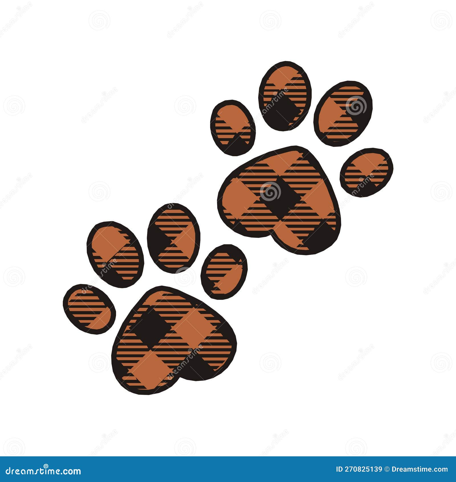 Simple PATTERN INSIDE Paw Logo Vector Icon, Simple Paw Logo Template ...