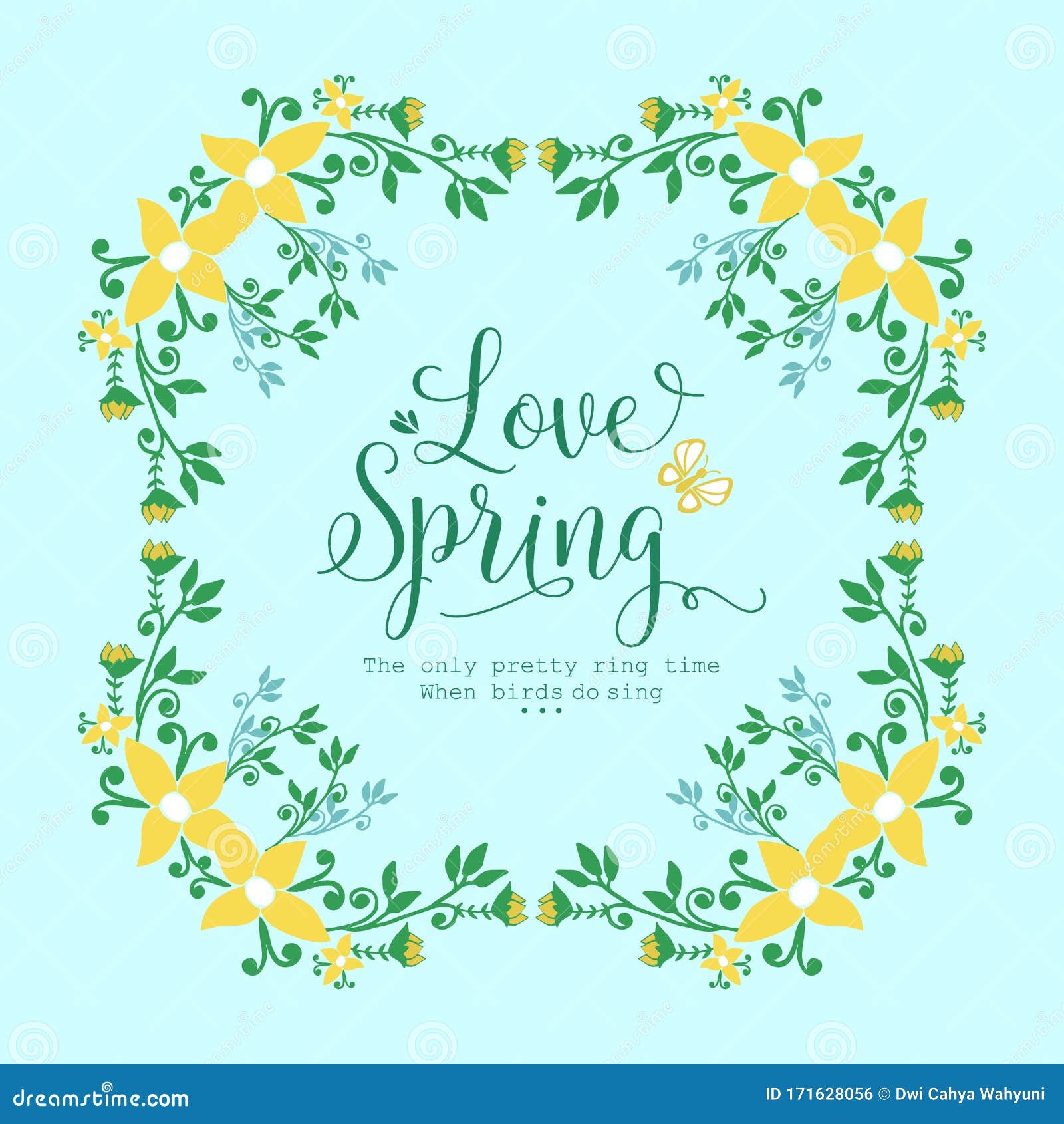 Simple Pattern of Leaf and Flower Frame, for Antique Love Spring ...