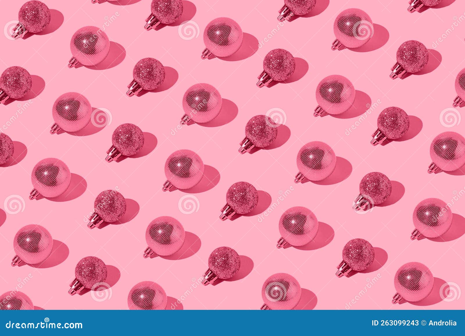 Simple Pattern Made of Decorative Baubles on Pastel Background ...