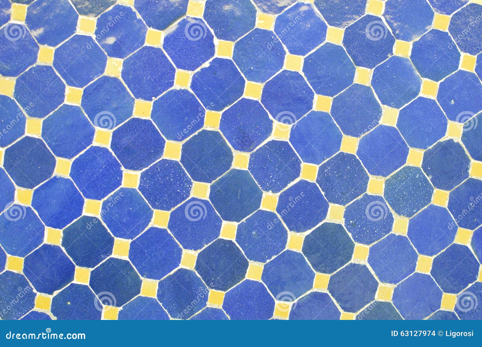 Simple Pattern of Maroccan Mosaic in Blue and Stock Photo - Image of ...