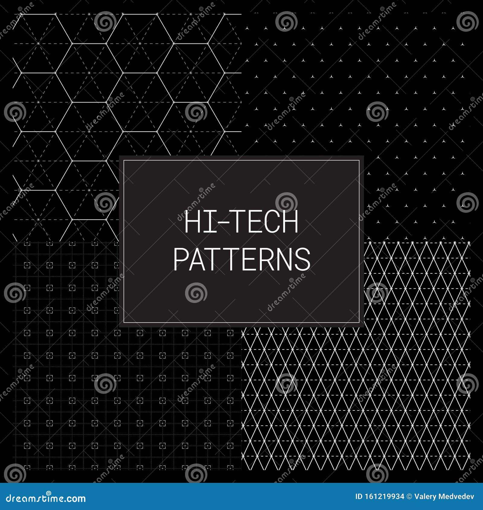 Hi Tech Grid Pattern Backgrounds Stock Vector - Illustration of ...