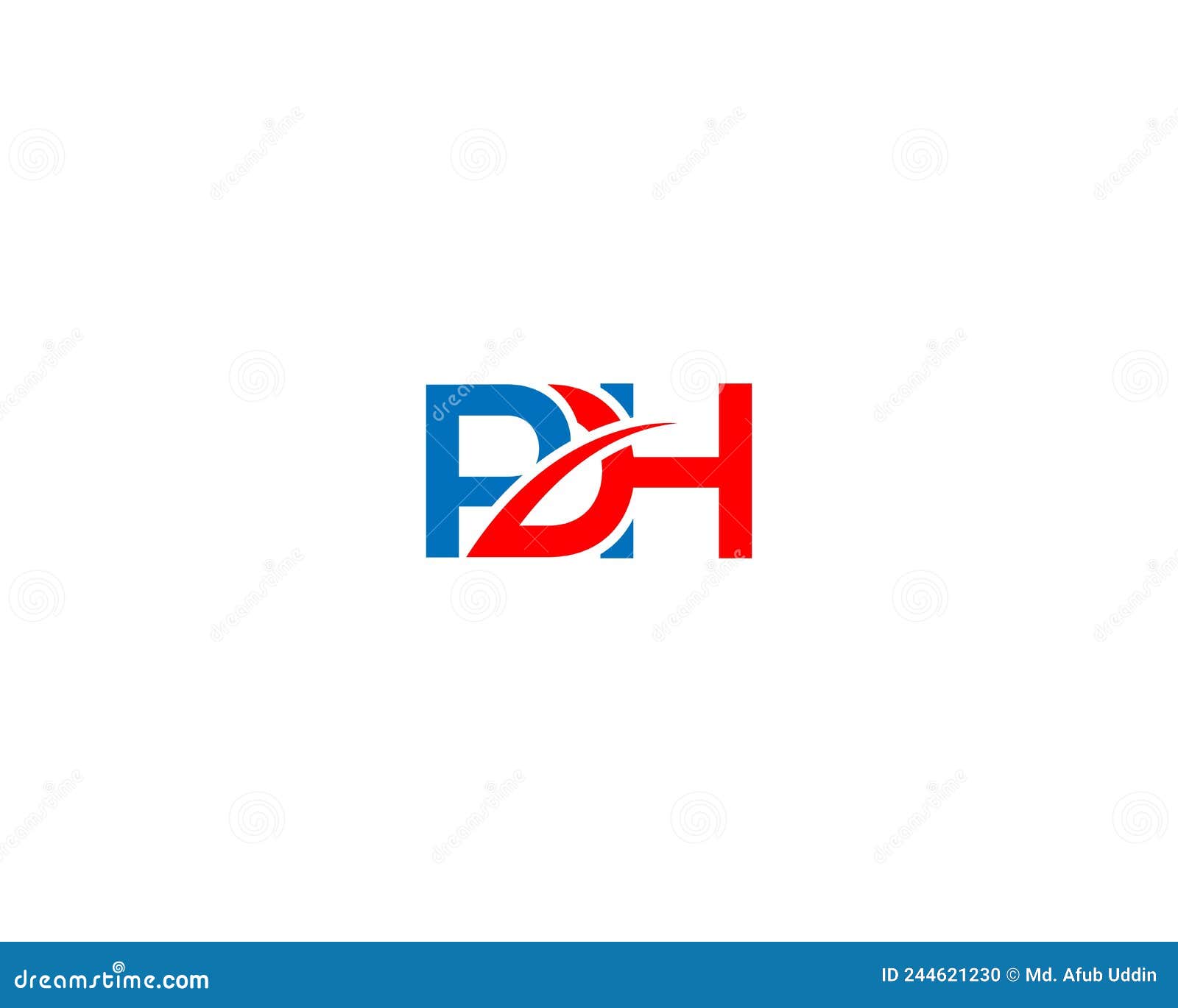Simple PDH Letter Logo Design Element Vector Stock Vector ...