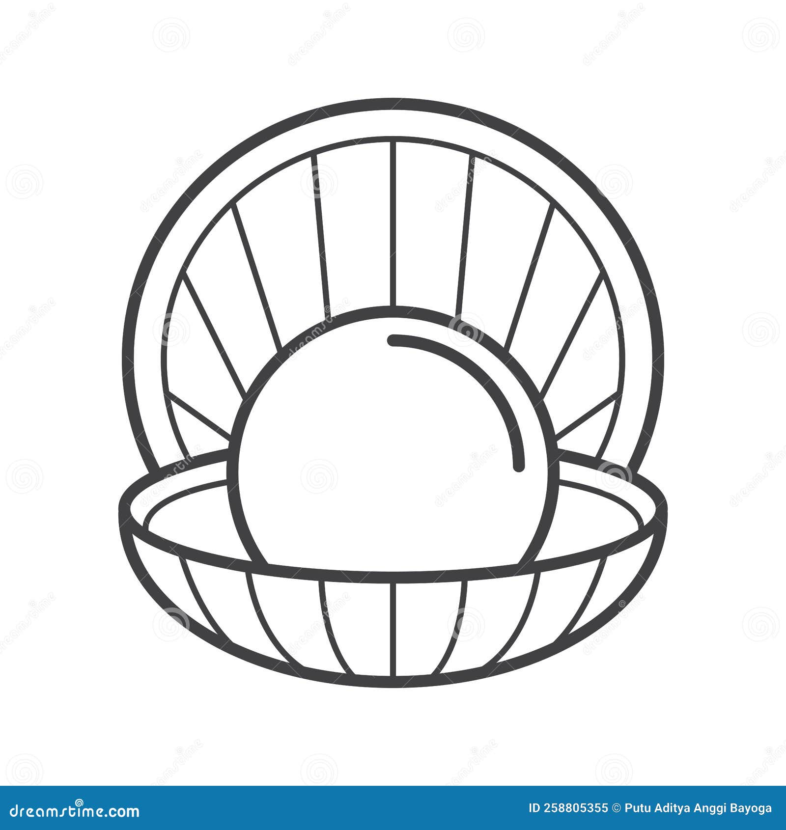 Simple pearl stock vector. Illustration of flat, simple - 258805355