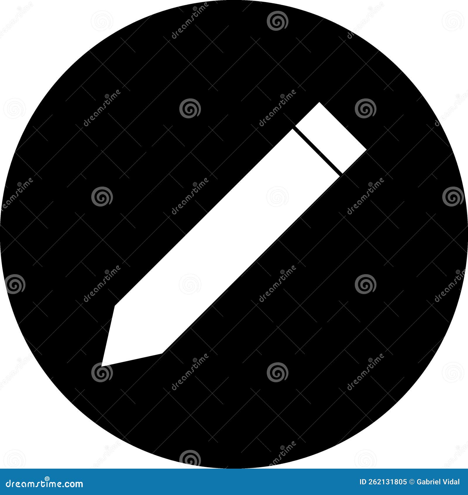 Black and White Pen Button, Edit Button Stock Vector - Illustration of ...