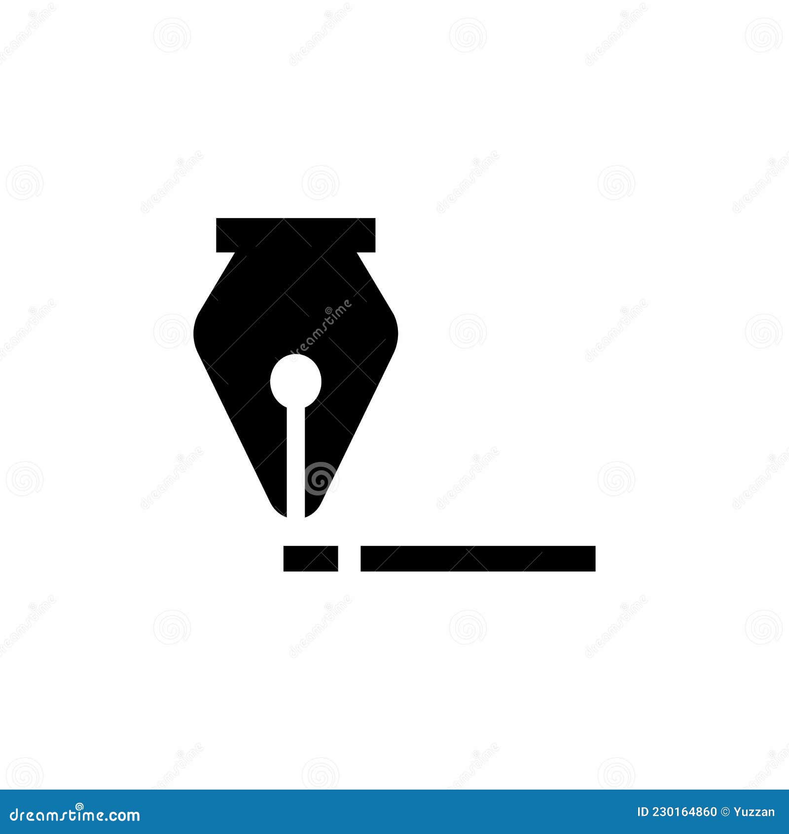 Simple Pen Tool and Line Symbol Vector Icon Illustration Design Stock ...