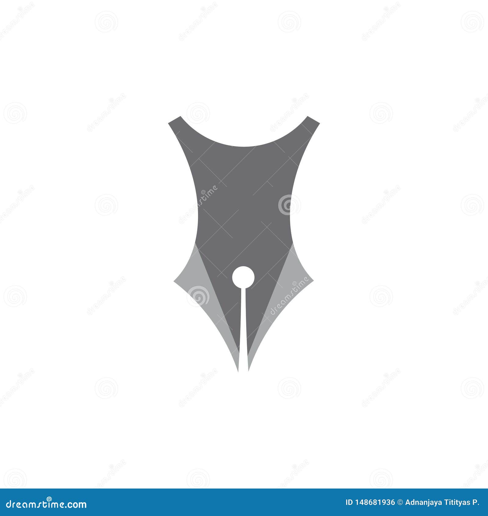 Simple Pen Writer Symbol Vector Stock Vector - Illustration of paper ...