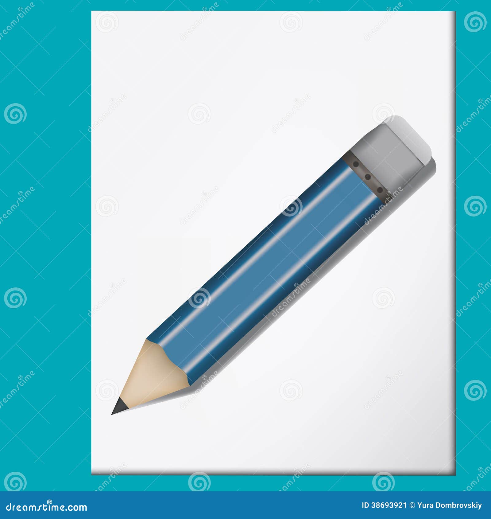 Simple pencil stock vector. Illustration of notes, pencil - 38693921