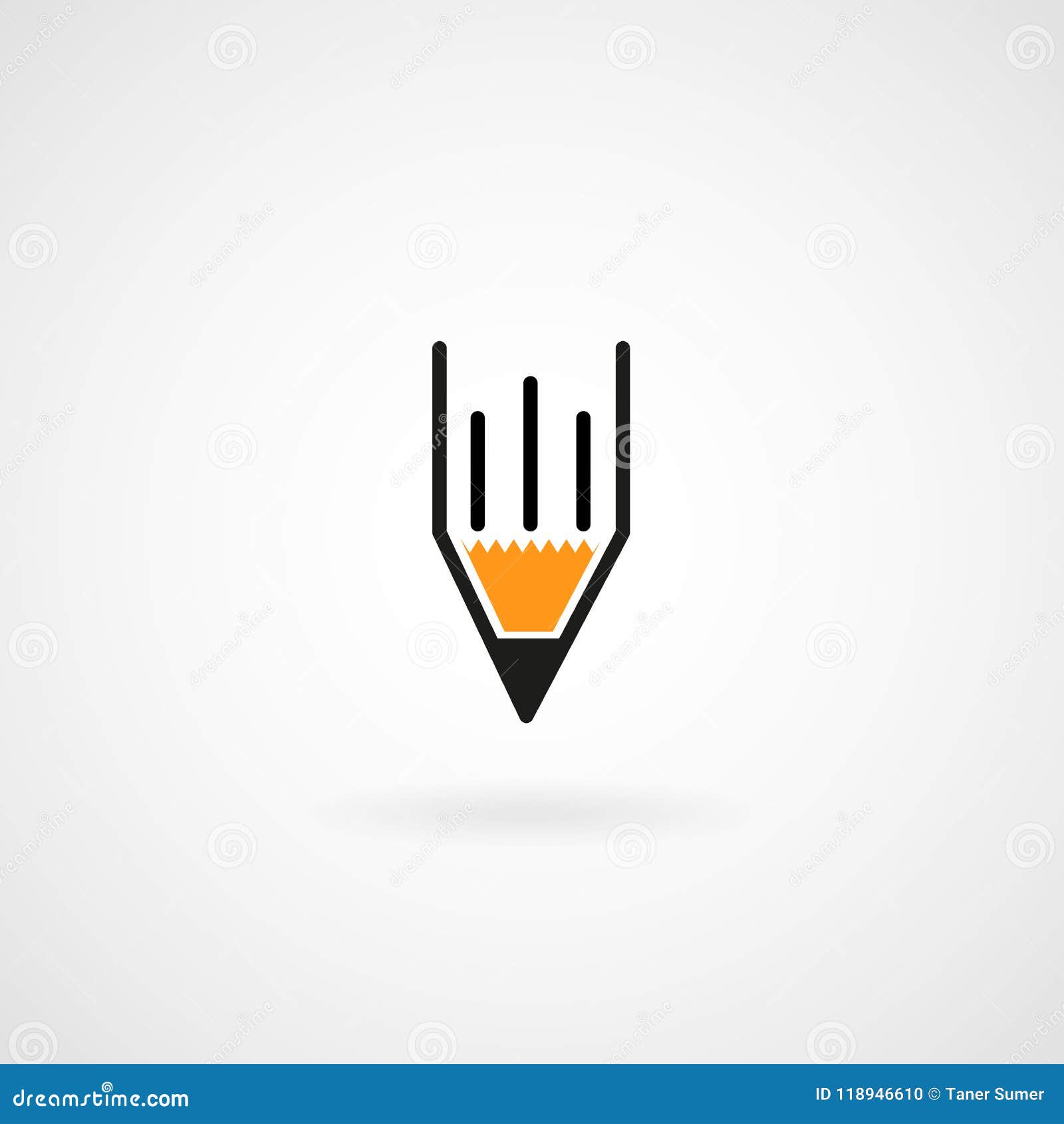 Simple Pencil Icon stock vector. Illustration of template - 118946610