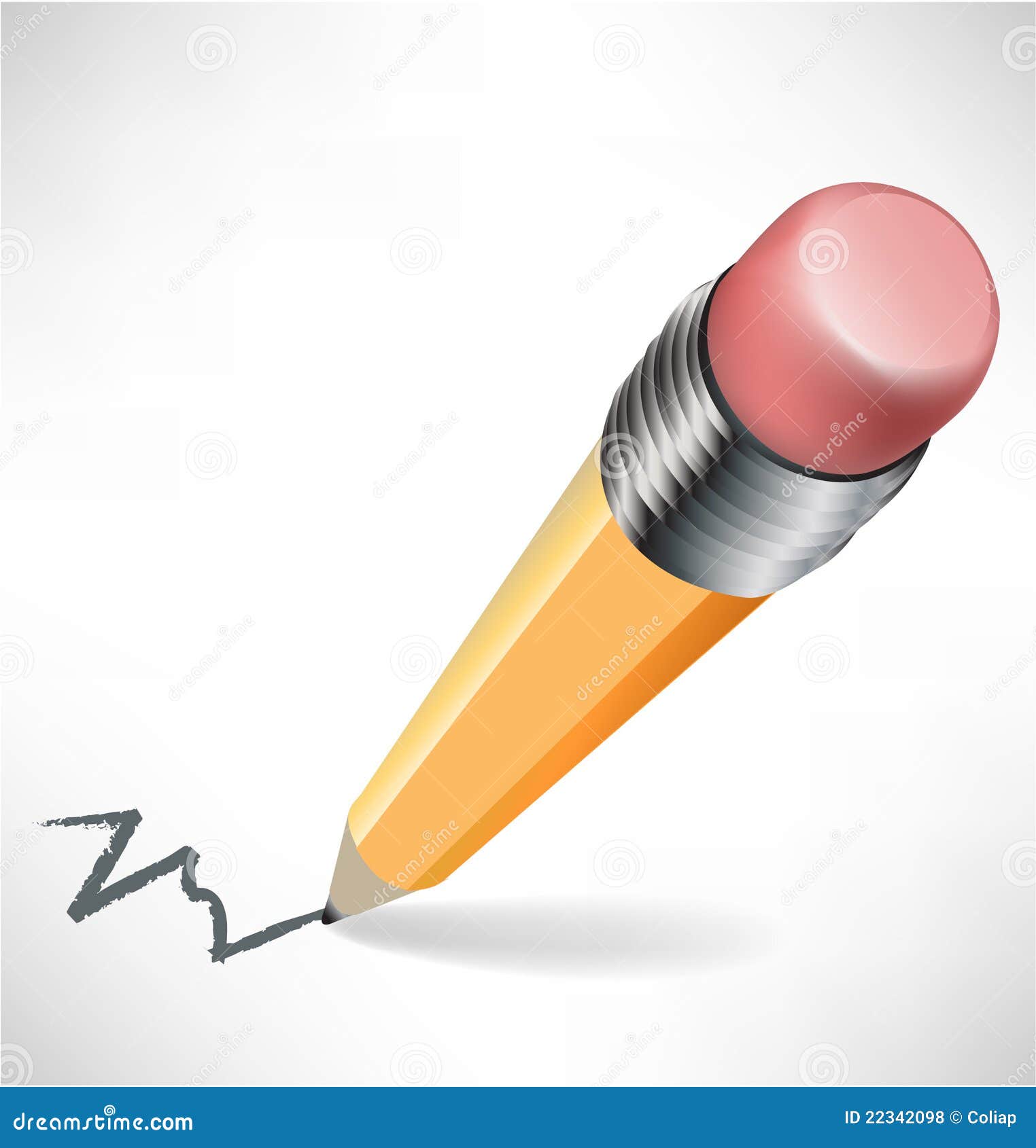 Simple pencil and trace stock vector. Illustration of creative - 22342098