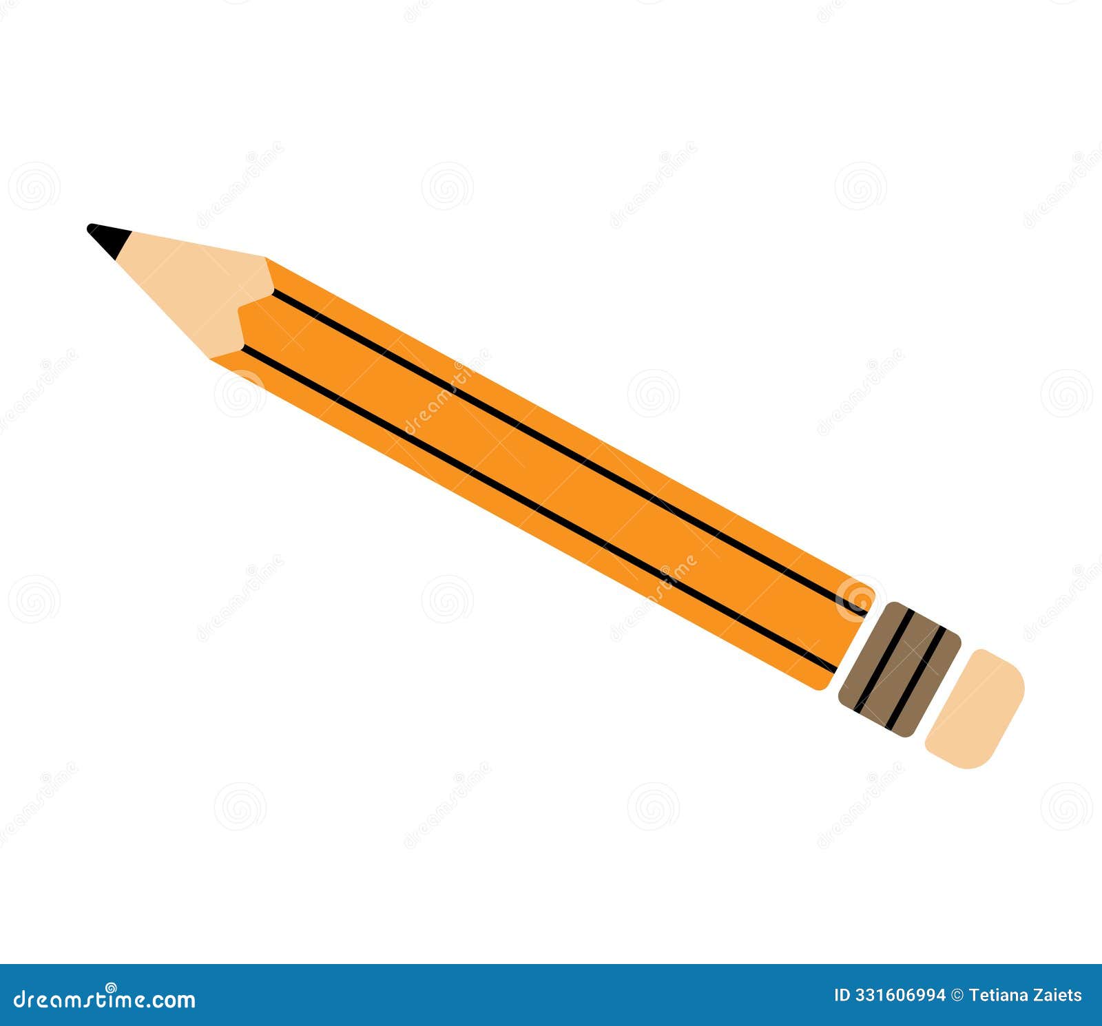 Simple Pencil Vector Illustration. Drawing Tool for Artists, Students ...