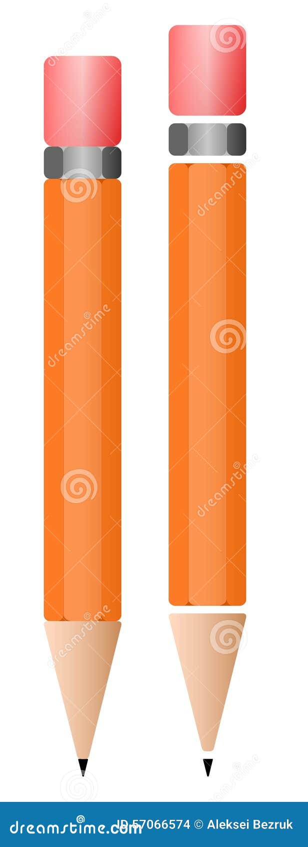 Simple pencils stock vector. Illustration of school, yellow - 57066574
