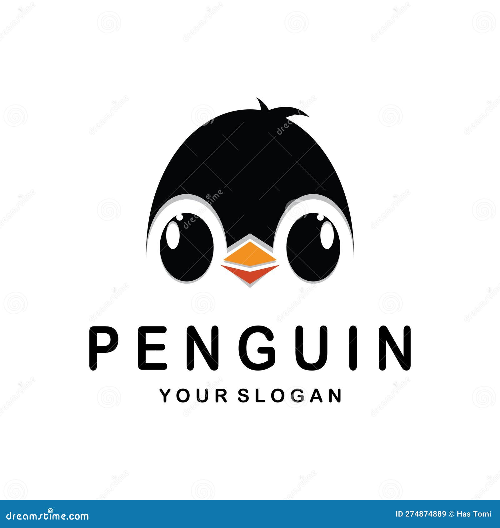 Simple Penguin Logo Design Template Illustration Stock Vector ...
