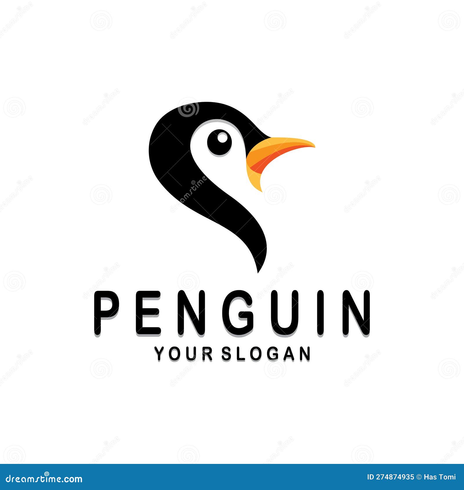 Simple Penguin Logo Design Template Illustration Stock Vector ...