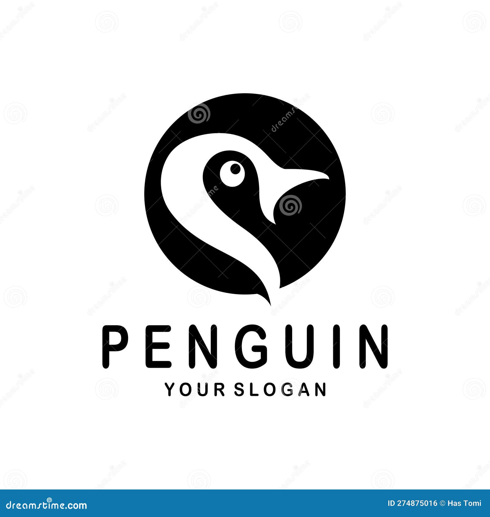 Simple Penguin Logo Design Template Illustration Stock Vector ...