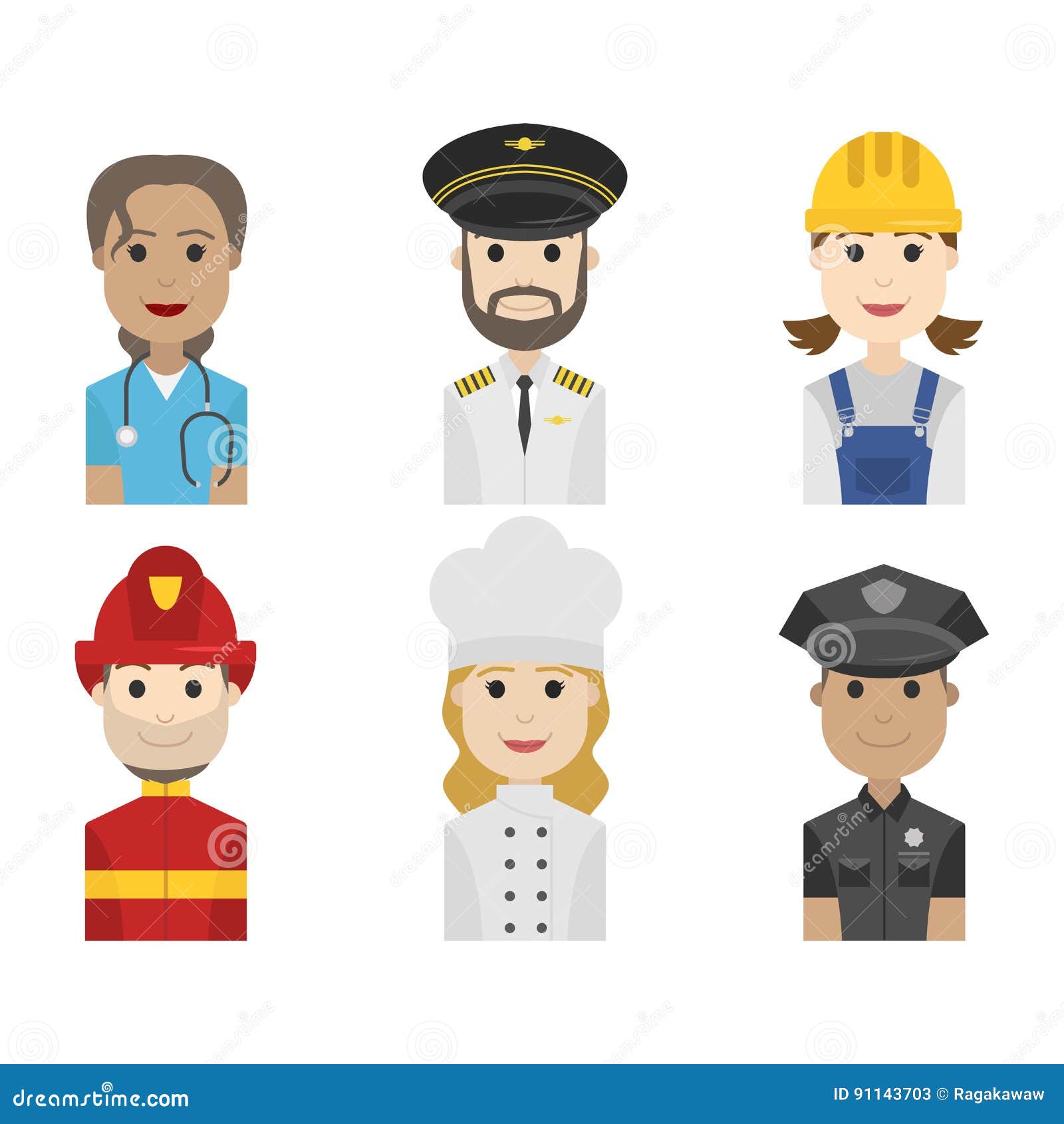 Simple People Avatar Business and Carrier Character Stock Vector ...