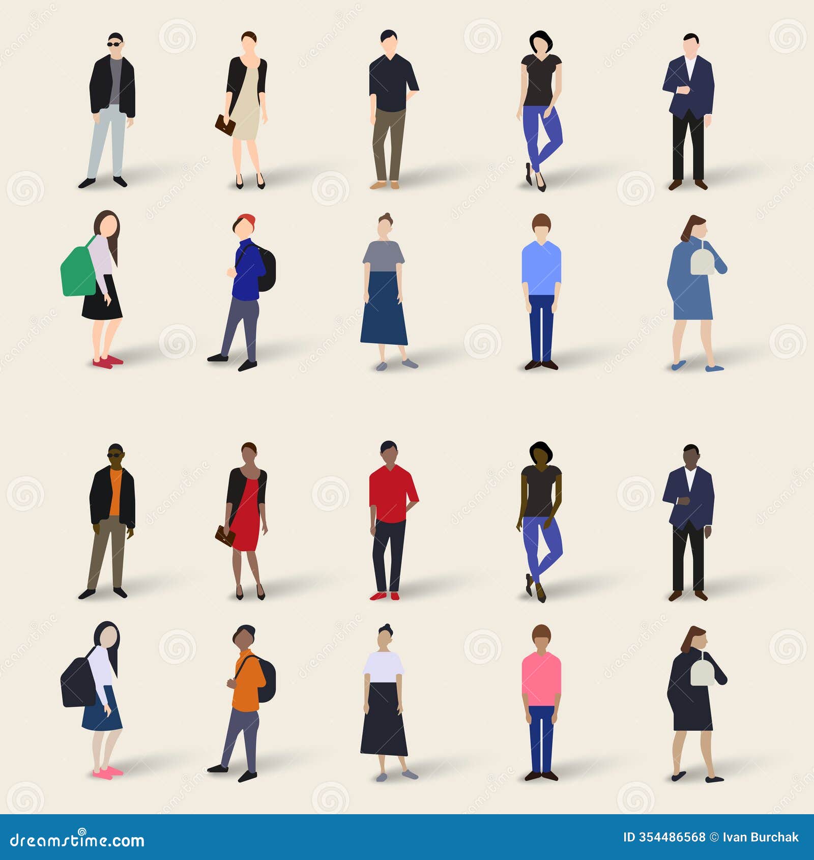 Human Characters. Business Concept Perfect For Animation Or Cartoon ...