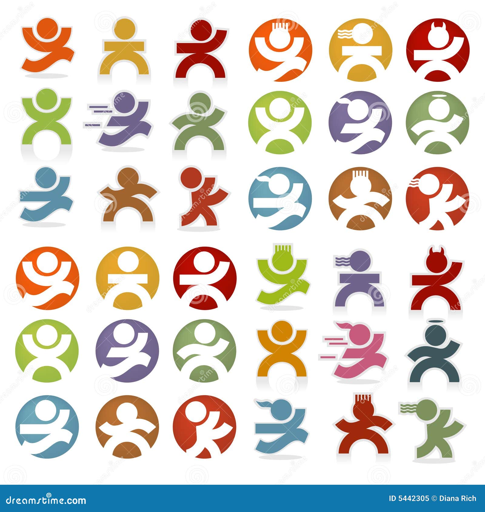 Simple People Icons stock vector. Illustration of pursue - 5442305