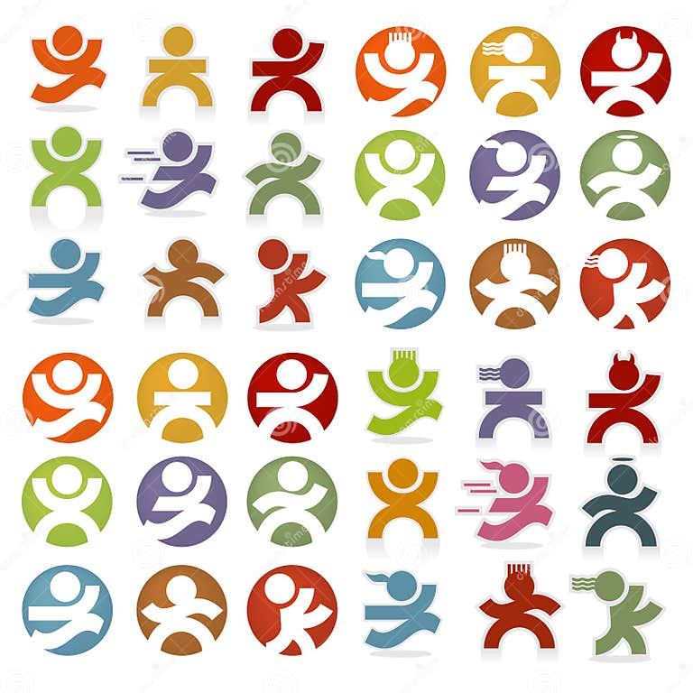 Simple People Icons stock vector. Illustration of pursue - 5442305