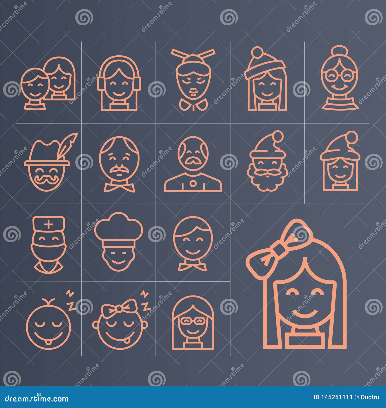 Simple Vector Illustration with Ability To Change. Simple People Icons ...
