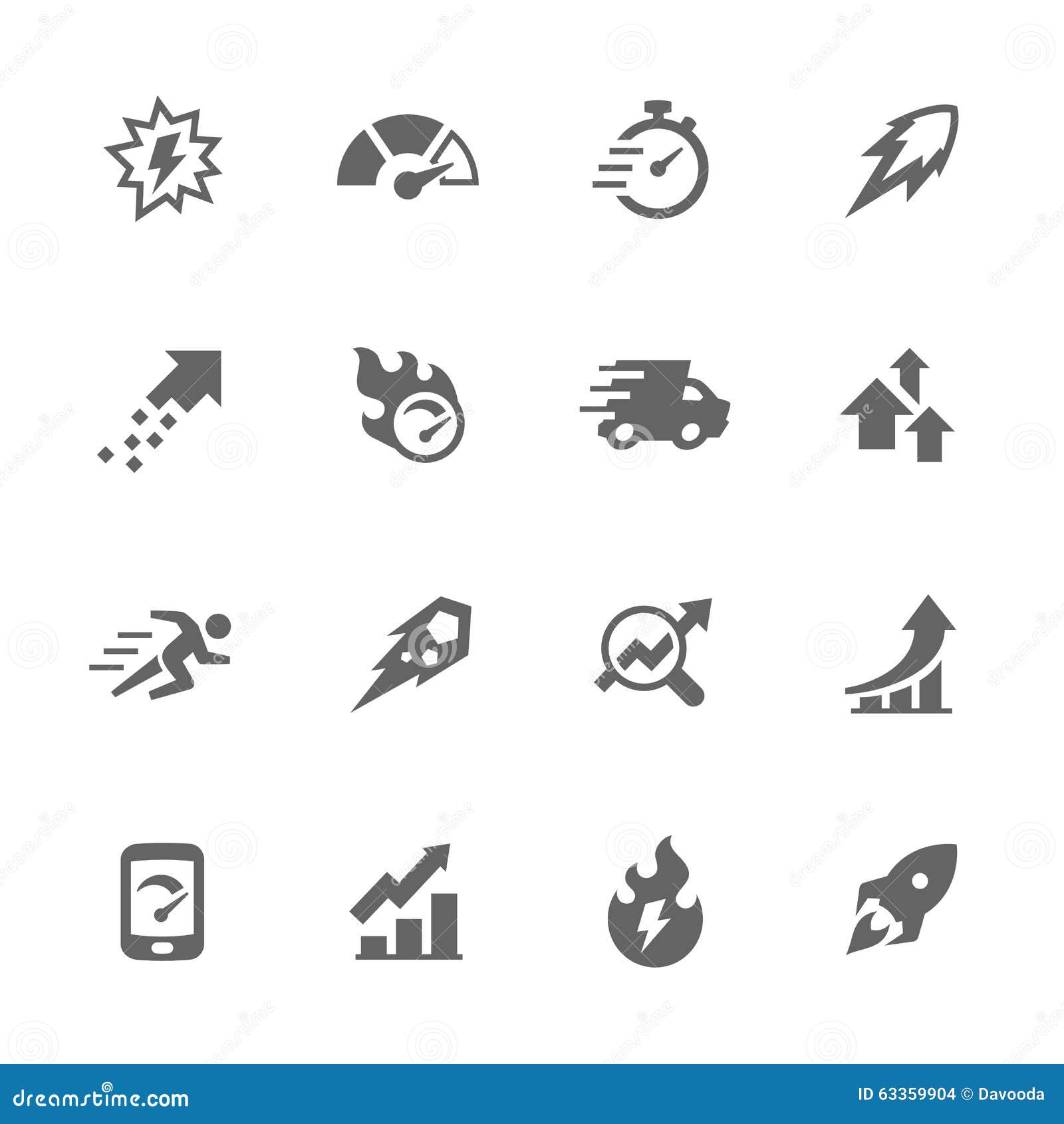 Simple Performance Icons stock vector. Illustration of progress - 63359904