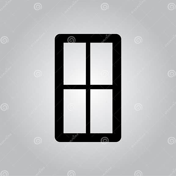 Simple window icon stock vector. Illustration of architectural - 79248056