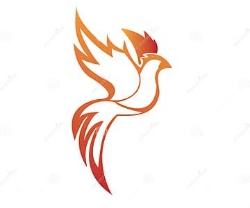 Simple Phoenix Logo Vector Design Stock Vector - Illustration of emblem ...