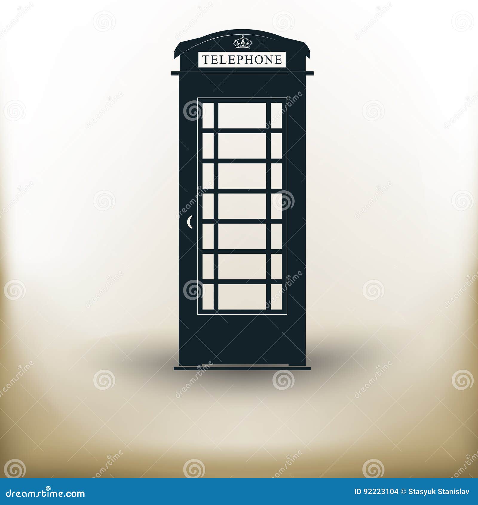 Simple phone cabin stock vector. Illustration of phone - 92223104