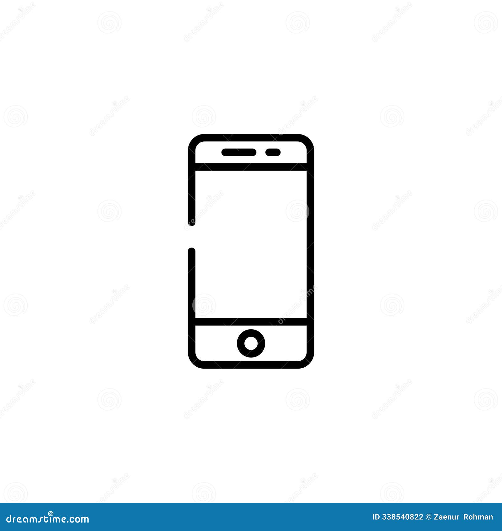 Simple phone icon stock vector. Illustration of presentation - 338540822