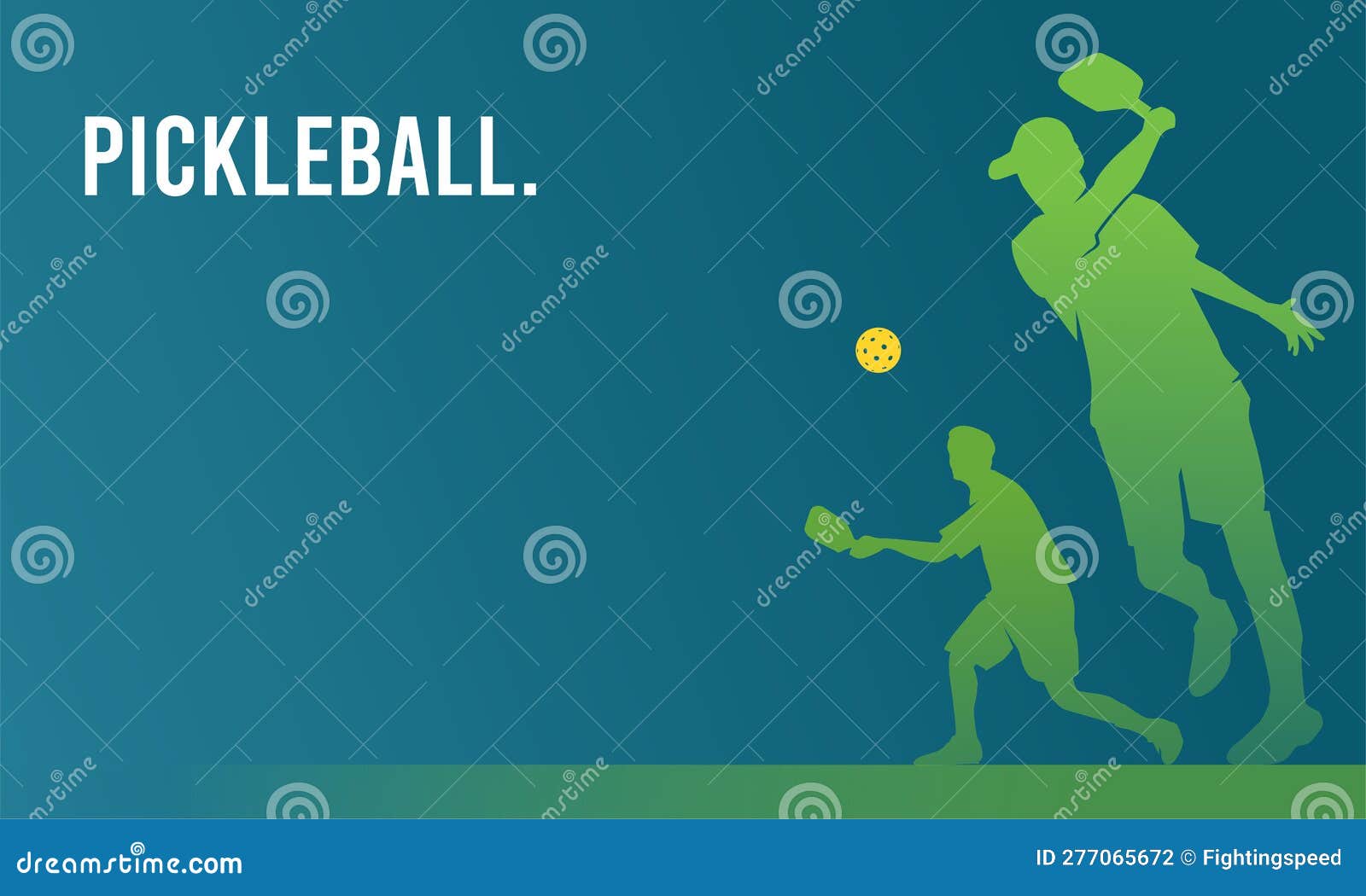 Simple Pickleball Player Background Illustration Design Stock Vector ...