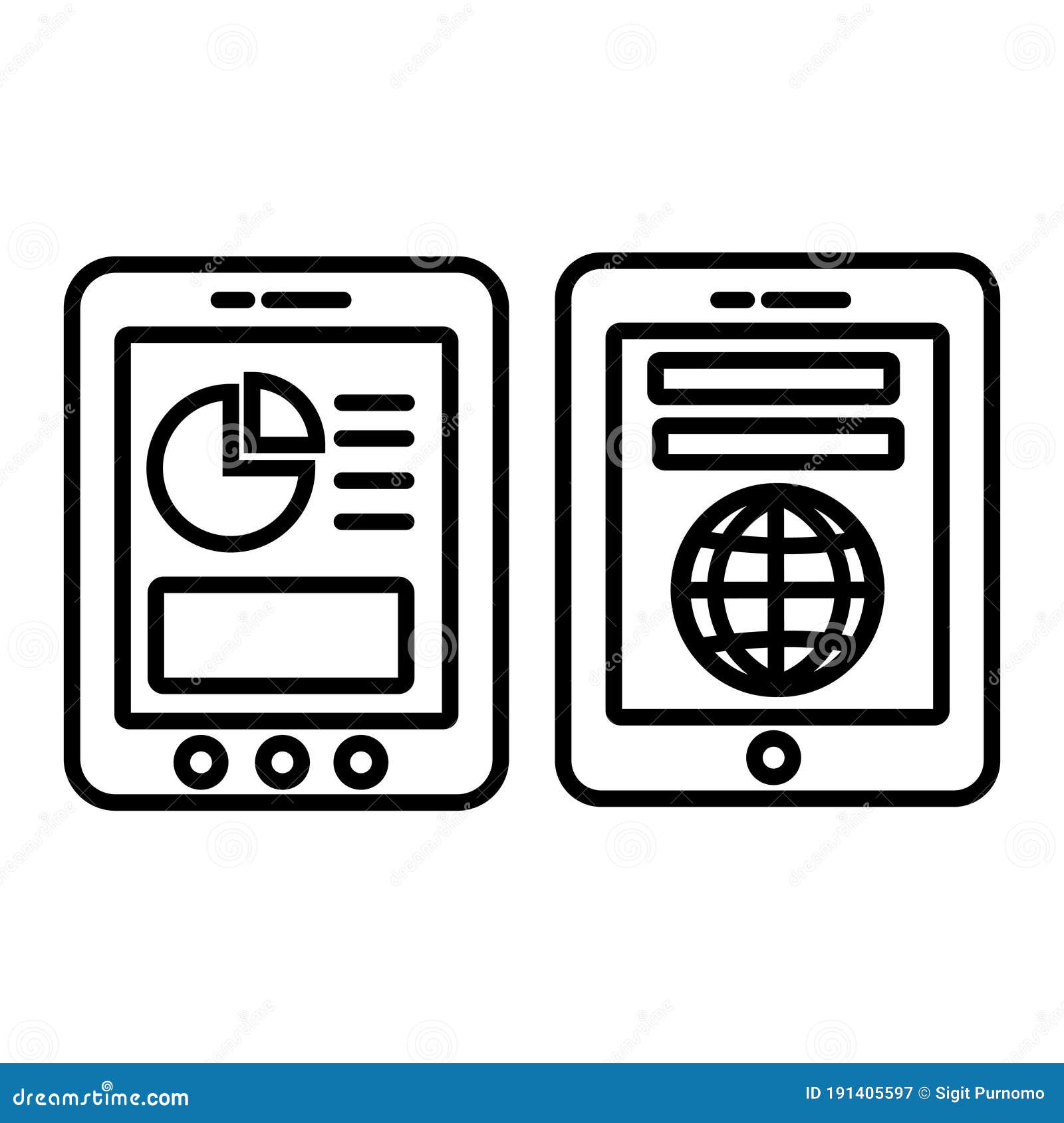 Simple Pictogram Icon Outline Concept Stock Vector - Illustration of ...