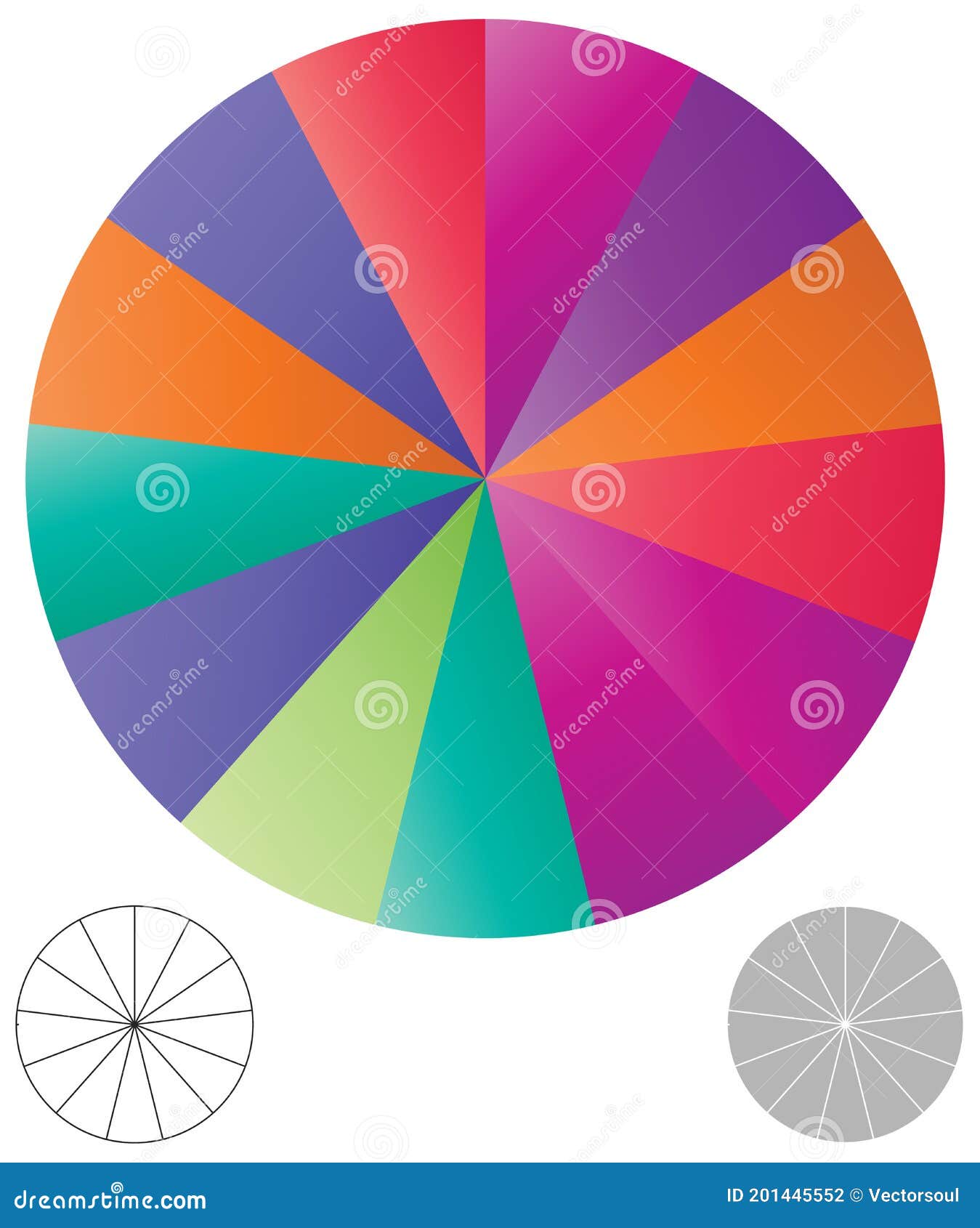 Simple Pie Chart-graph and Diagram Vector Illustration. Circle ...