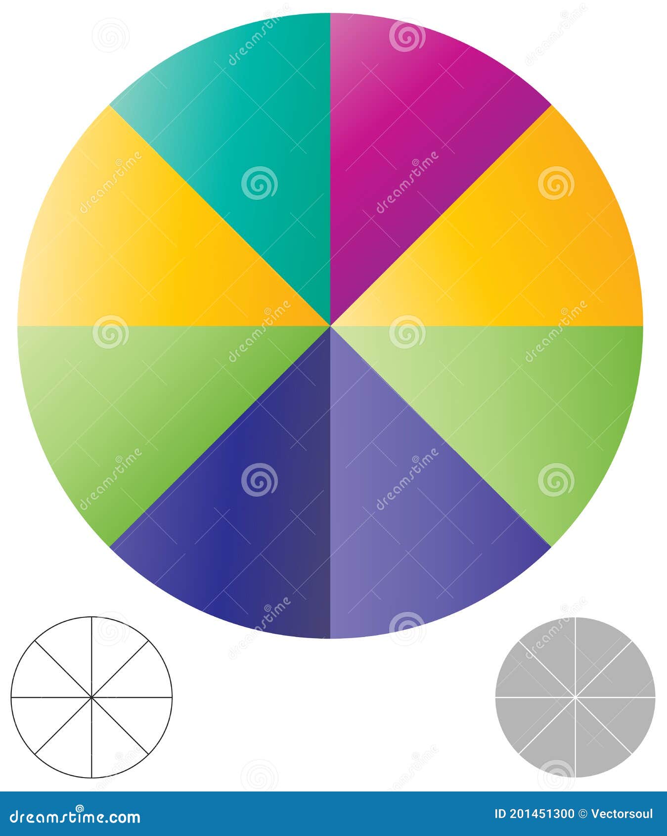 Simple Pie Chart-graph and Diagram Vector Illustration. Circle ...
