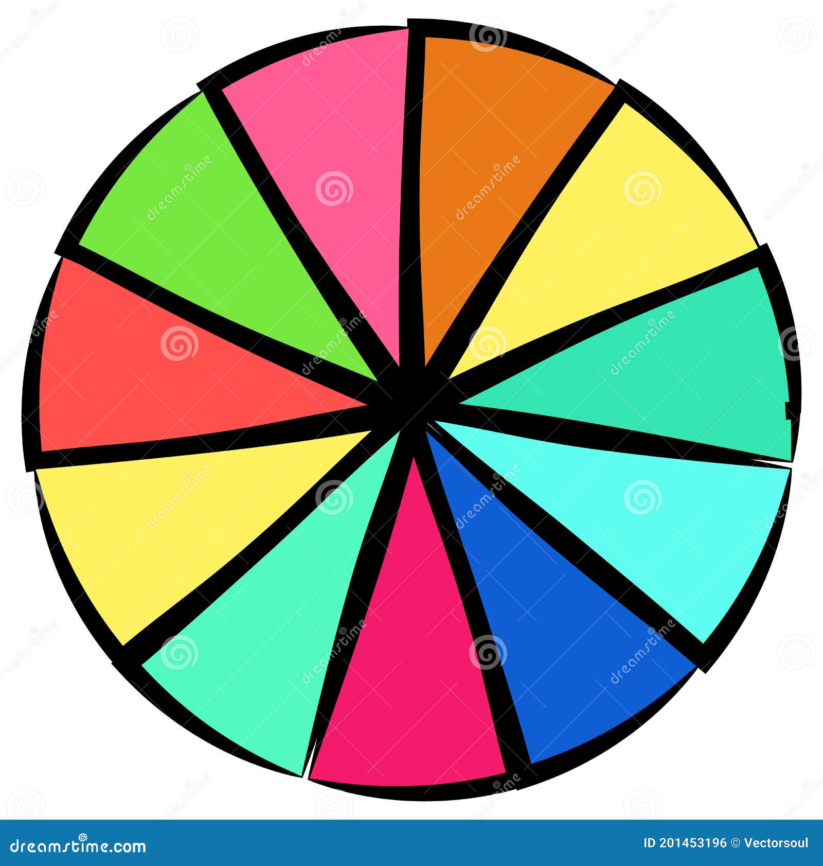Simple Pie Chart-graph and Diagram Vector Illustration. Circle ...