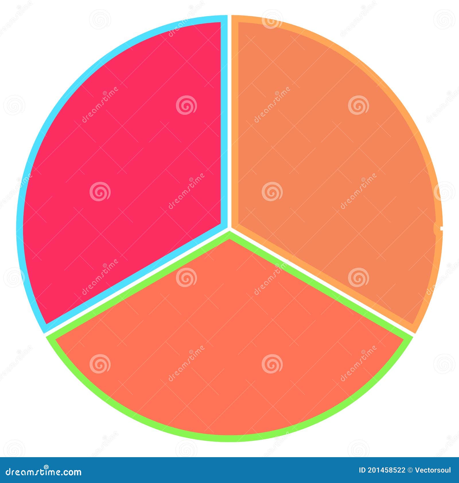 Simple Pie Chart-graph and Diagram Vector Illustration. Circle ...