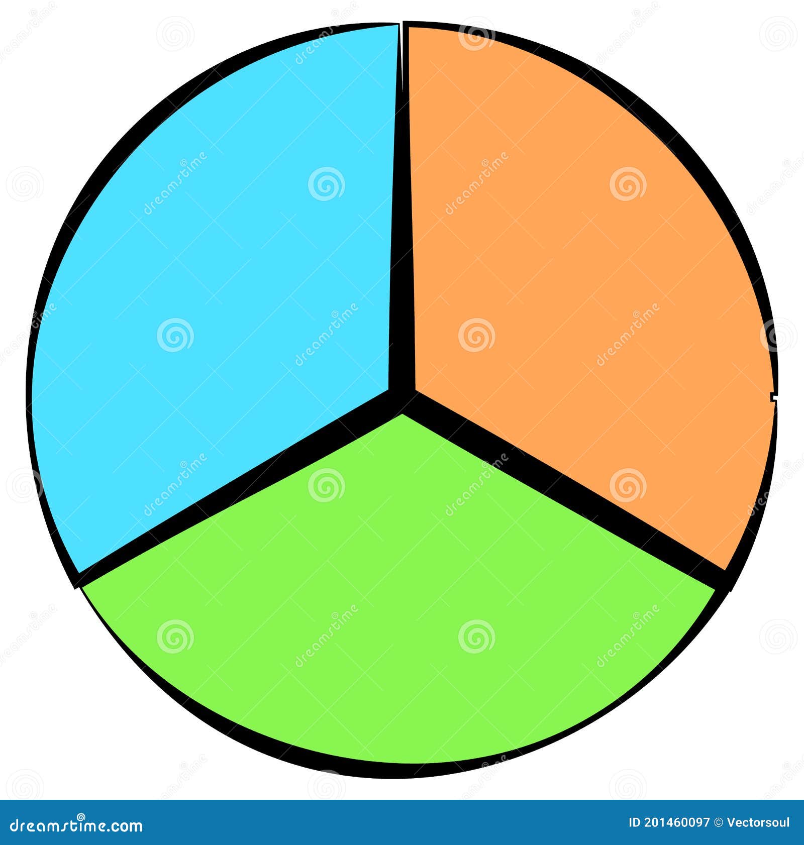 Simple Pie Chart-graph and Diagram Vector Illustration. Circle ...