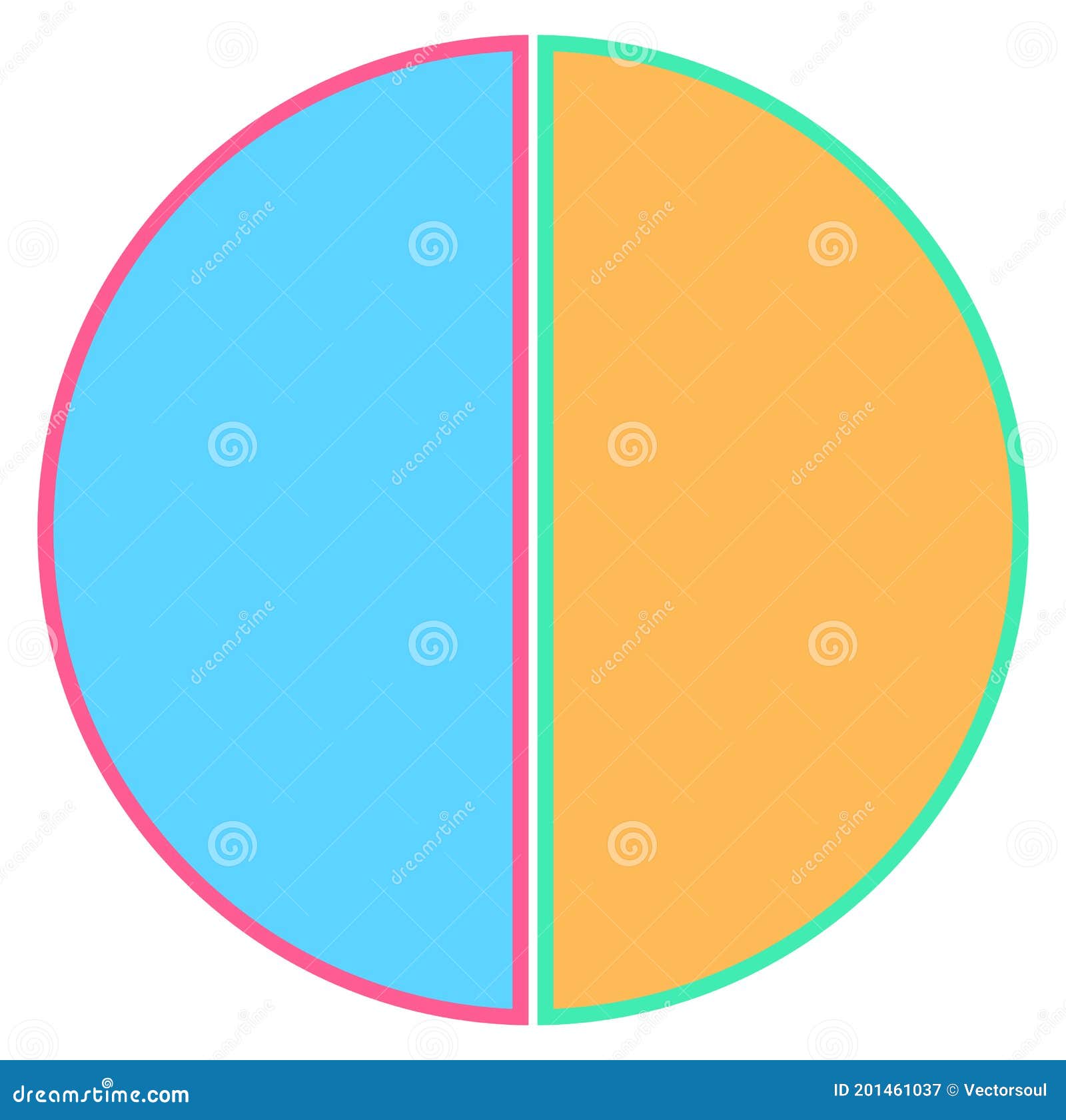 Simple Pie Chart-graph and Diagram Vector Illustration. Circle ...