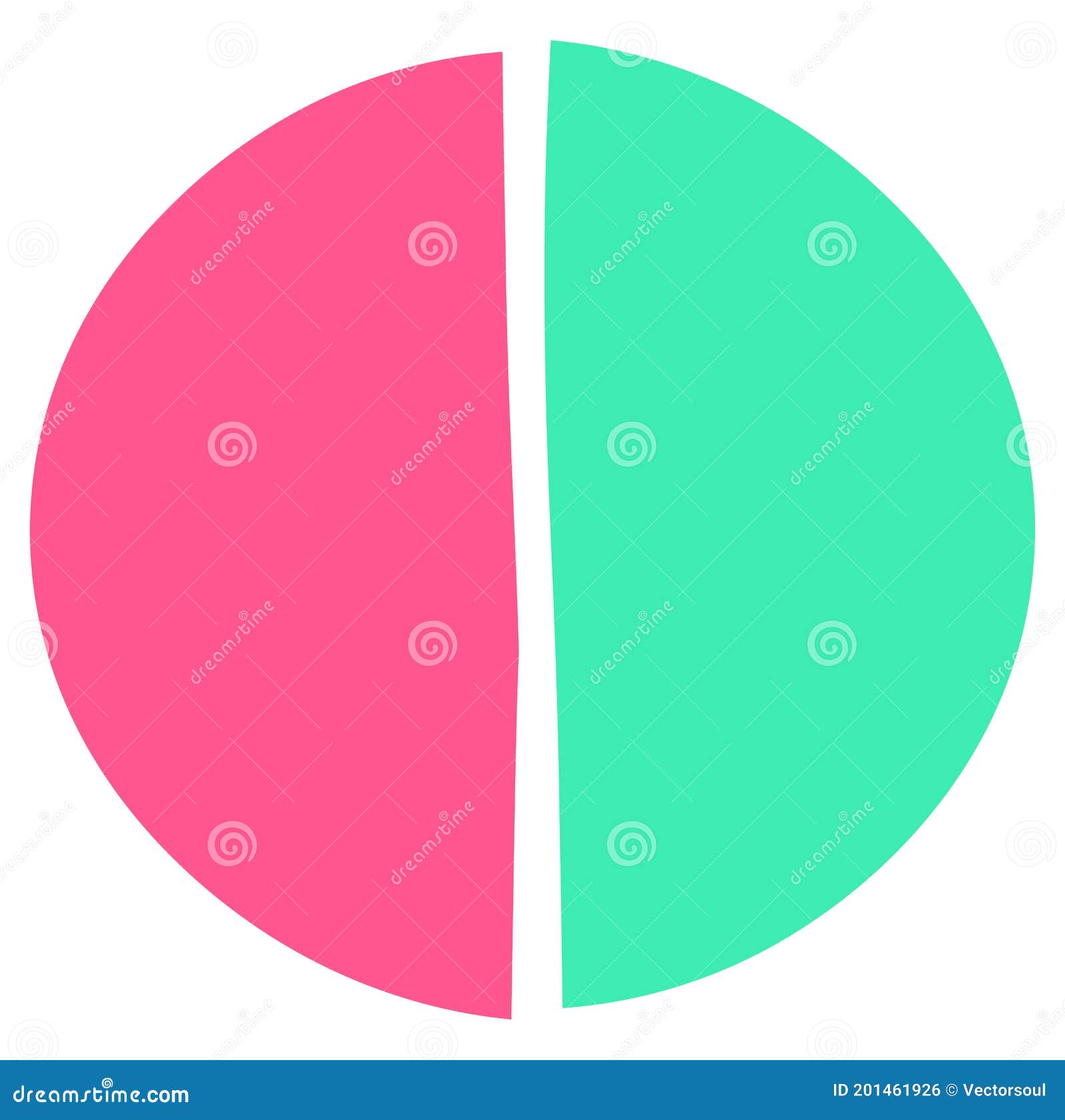 Simple Pie Chart-graph and Diagram Vector Illustration. Circle ...