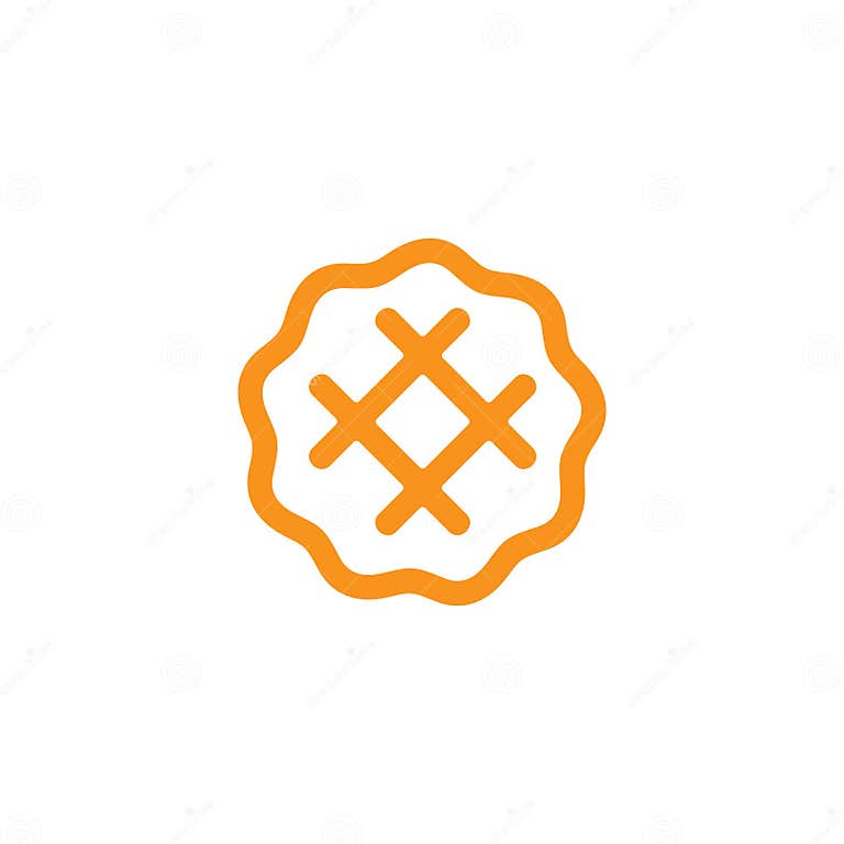 Simple Pie Symbol Geometric Line Logo Vector Stock Vector ...