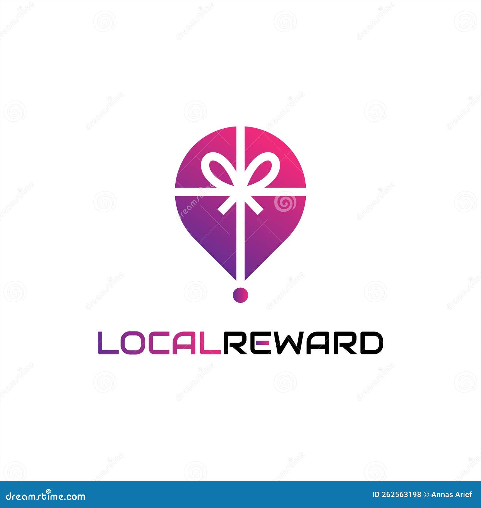 Simple Pin Point Gift Logo Design Inspiration Stock Vector ...