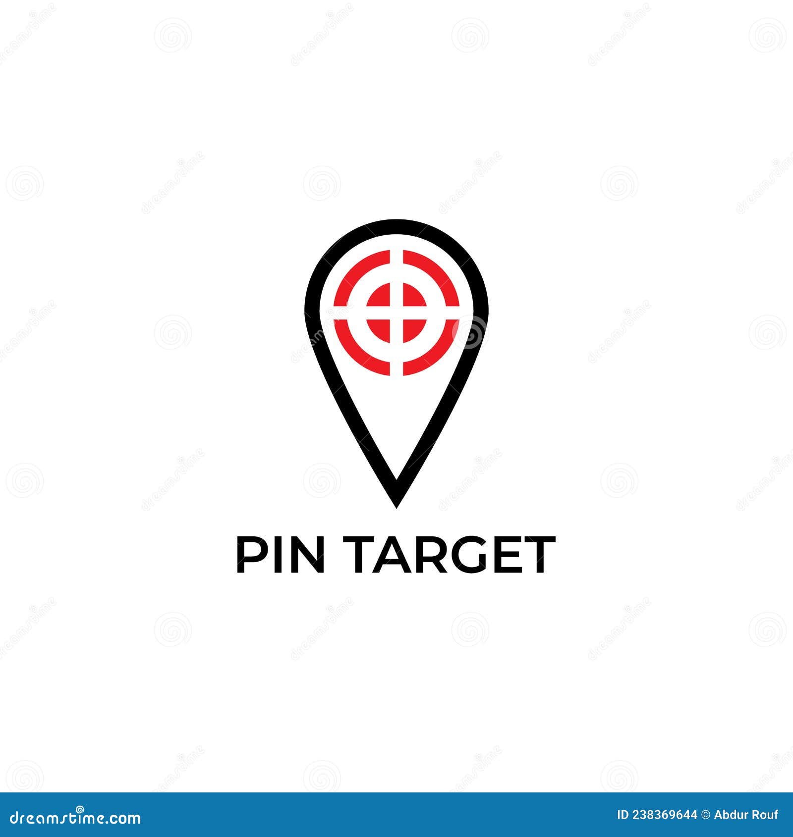 Simple Pin Target Logo Design Stock Vector - Illustration of point ...