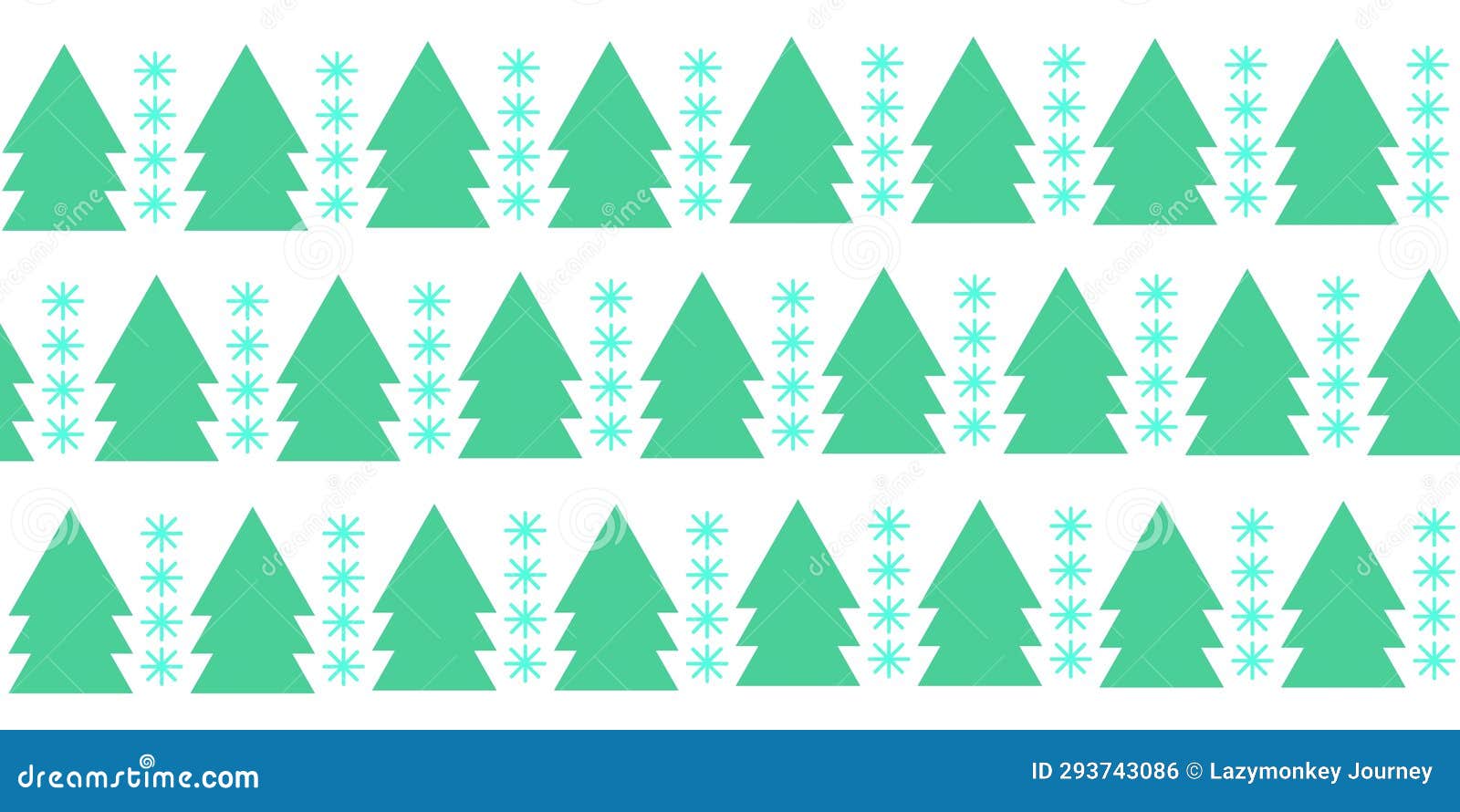 Simple Pine Tree and Snowflake Shape Two Tone Color Stock Illustration ...
