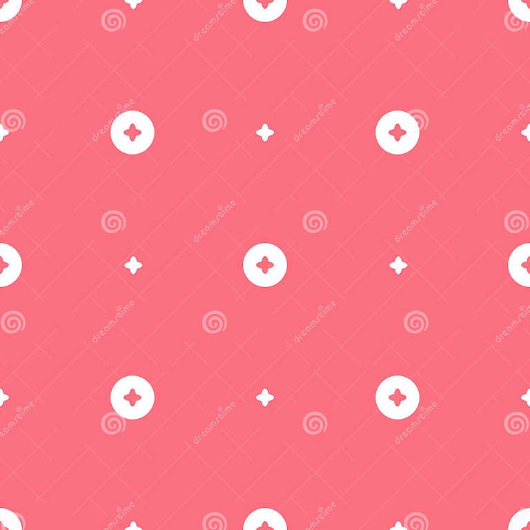 Simple Pink Blink Circle Seamless Pattern Sekrup Series Stock Vector
