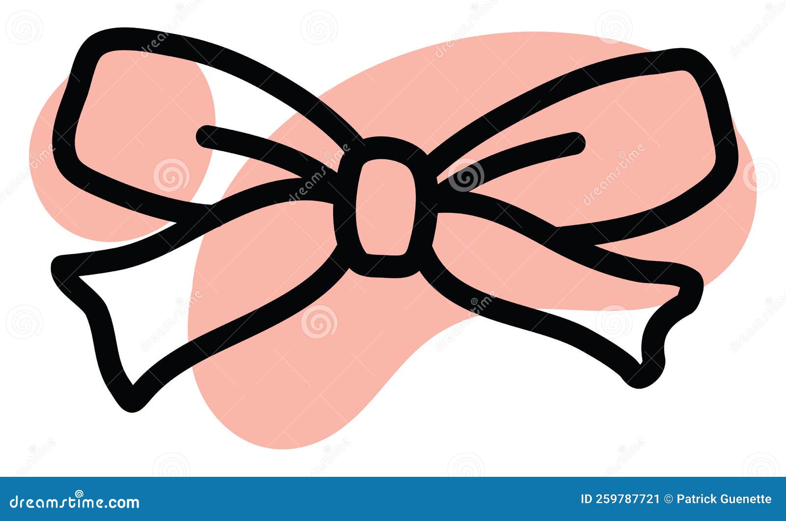 Simple pink bow, icon icon stock vector. Illustration of women - 259787721