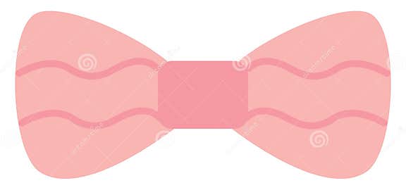 Simple pink bow, icon stock vector. Illustration of flat - 260372911