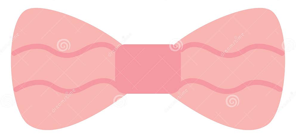 Simple pink bow, icon stock vector. Illustration of flat - 260372911