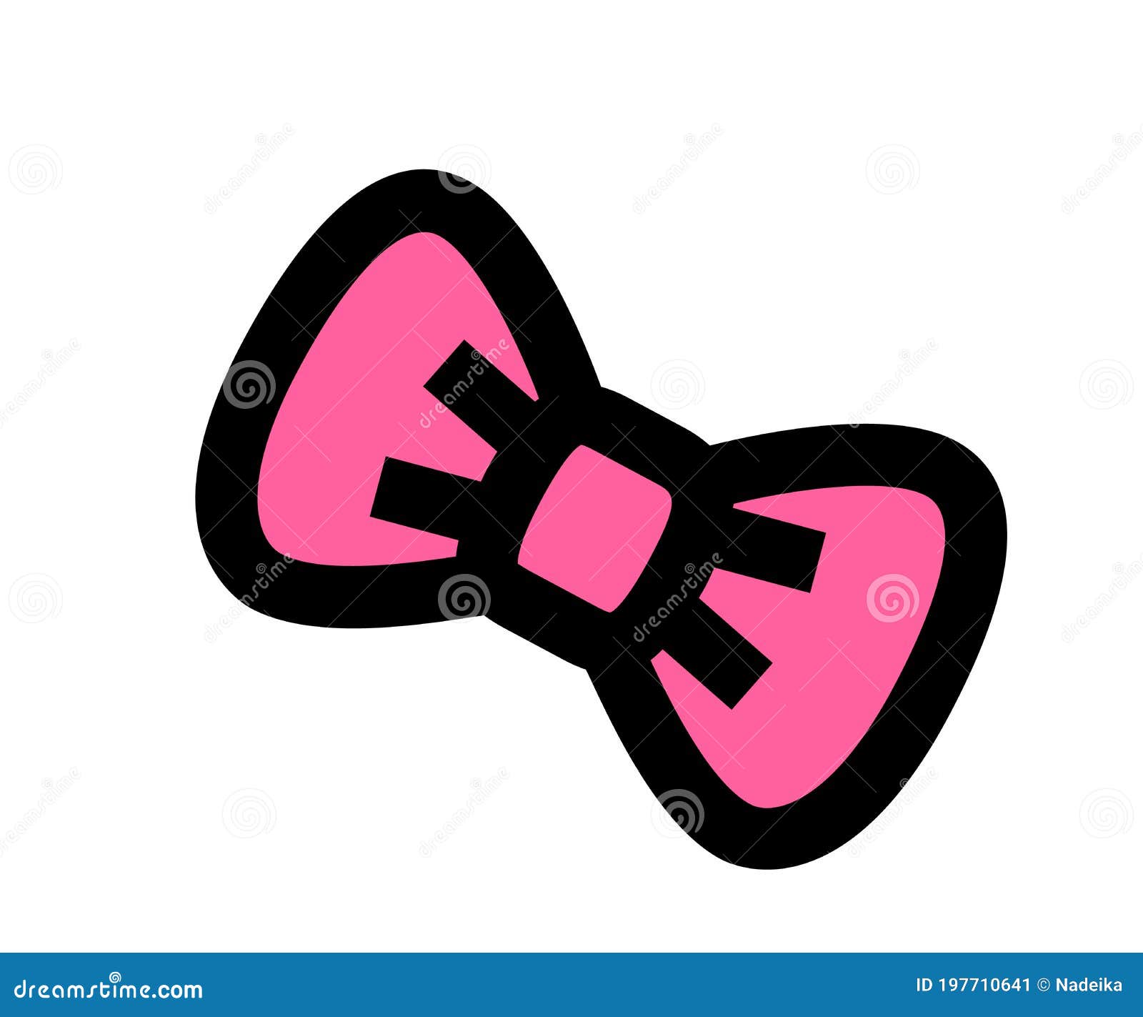 Simple pink bow stock vector. Illustration of kitty - 197710641