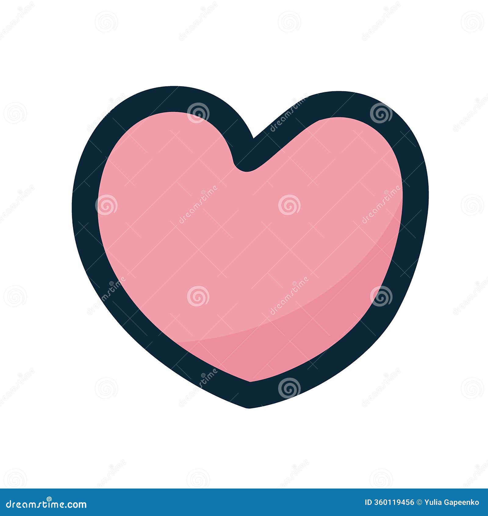 Simple Pink Heart Design Element Stock Illustration - Illustration of ...