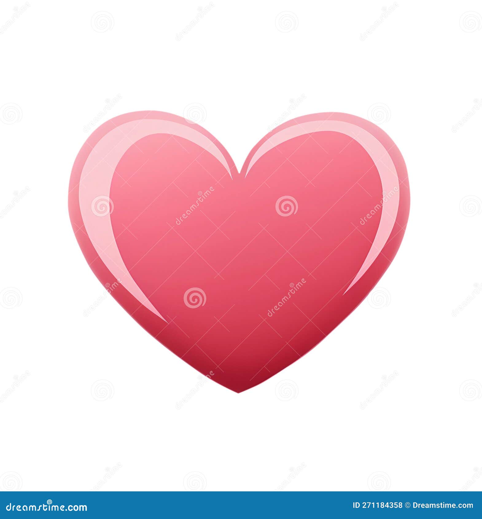 Simple Pink Heart Isolated on White Background Stock Illustration ...