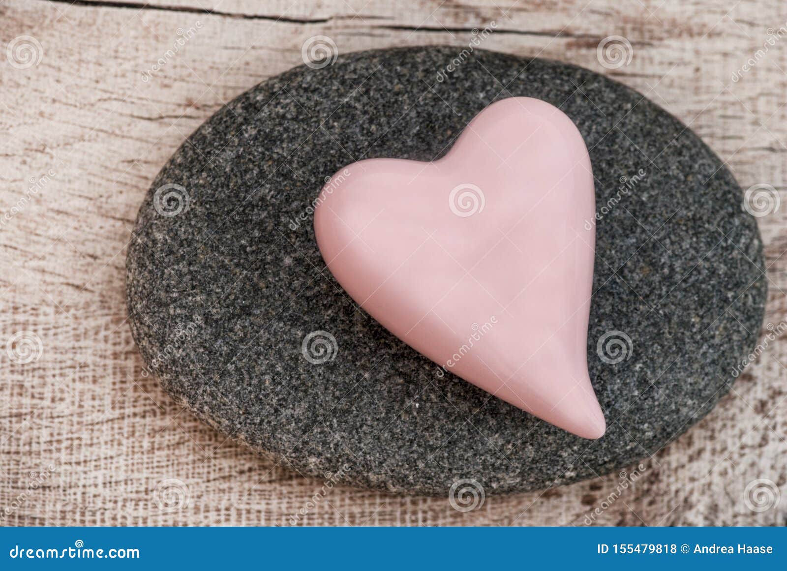 Simple Pink Heart on Stone stock photo. Image of romance - 155479818