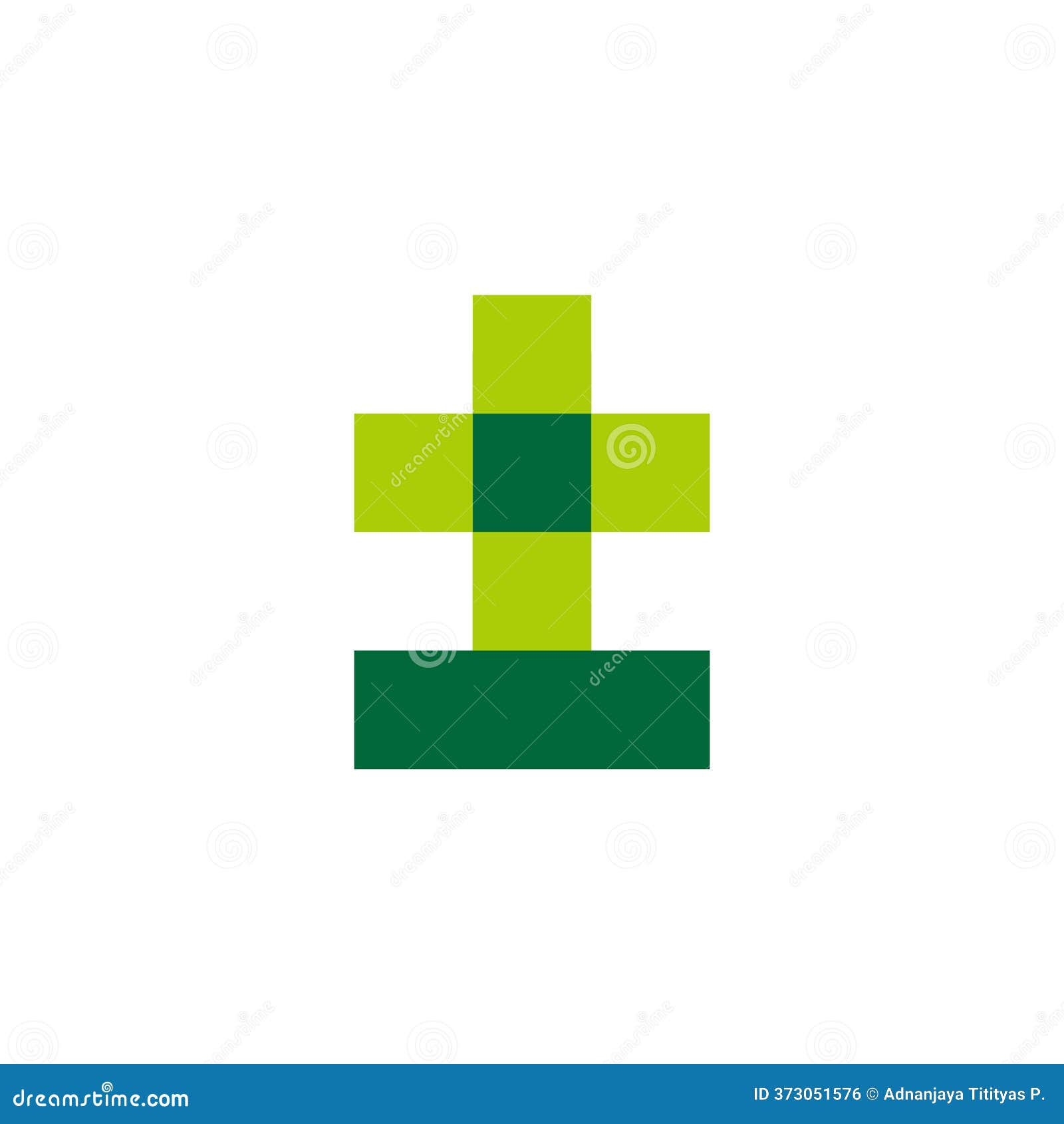 Simple Pixel Art Vector Illustration Of Headline Signboard Green Neon ...